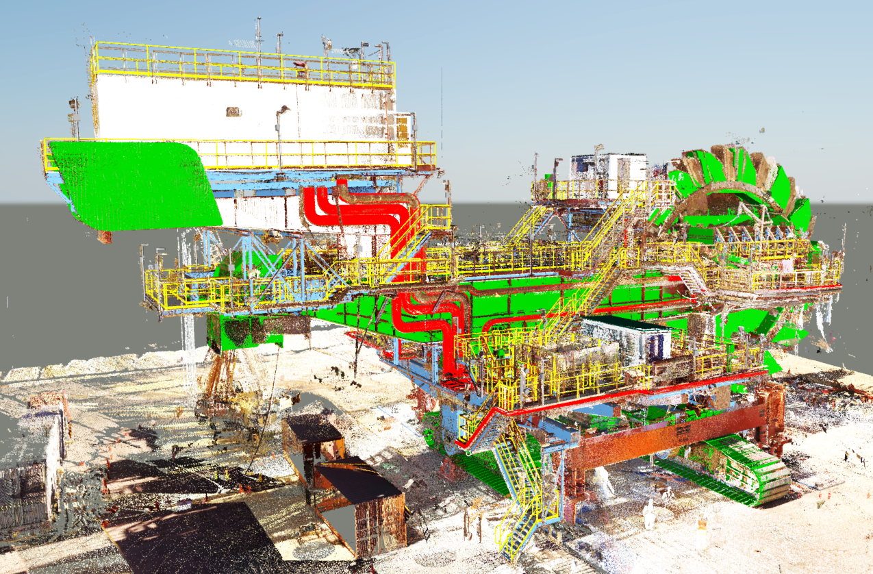 Syntec realiza exitoso levantamiento láser 3D a rotopala